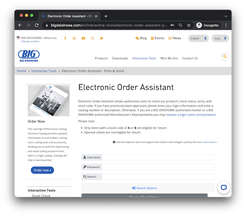 Price and Stock Check from BIG DAISHOWA—Americas